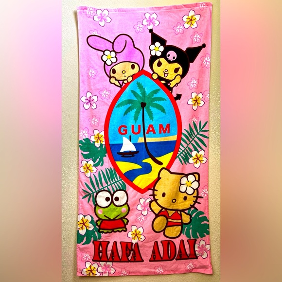 Sanrio | Bath | New Sanrio Characters Hello Kitty Beach Towel Guam ...